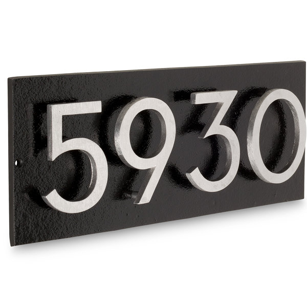 Montague Metal Products Floating 1-Line Lawn Address Sign | Wayfair
