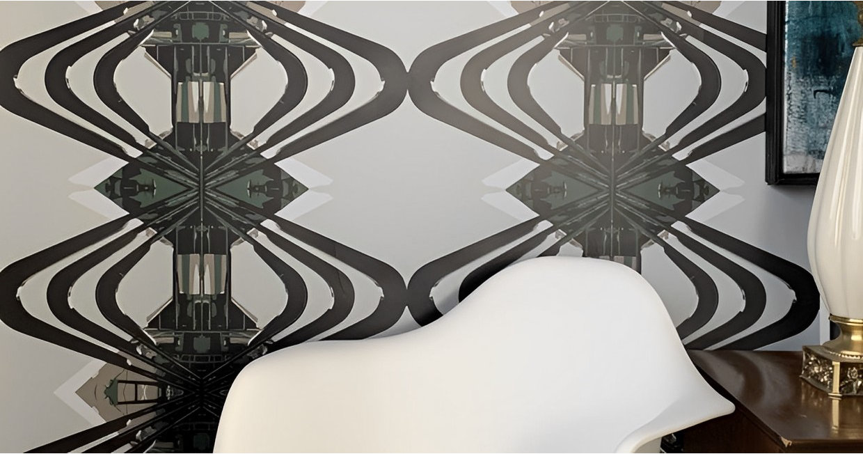 Stanton Gray Maxine Abstract Metallic Wallpaper Roll | Perigold