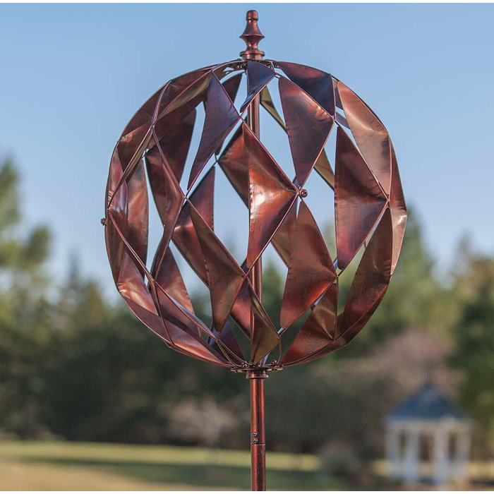 Plow & Hearth Harlequin Ball Garden Wind Spinner Rotator & Reviews ...