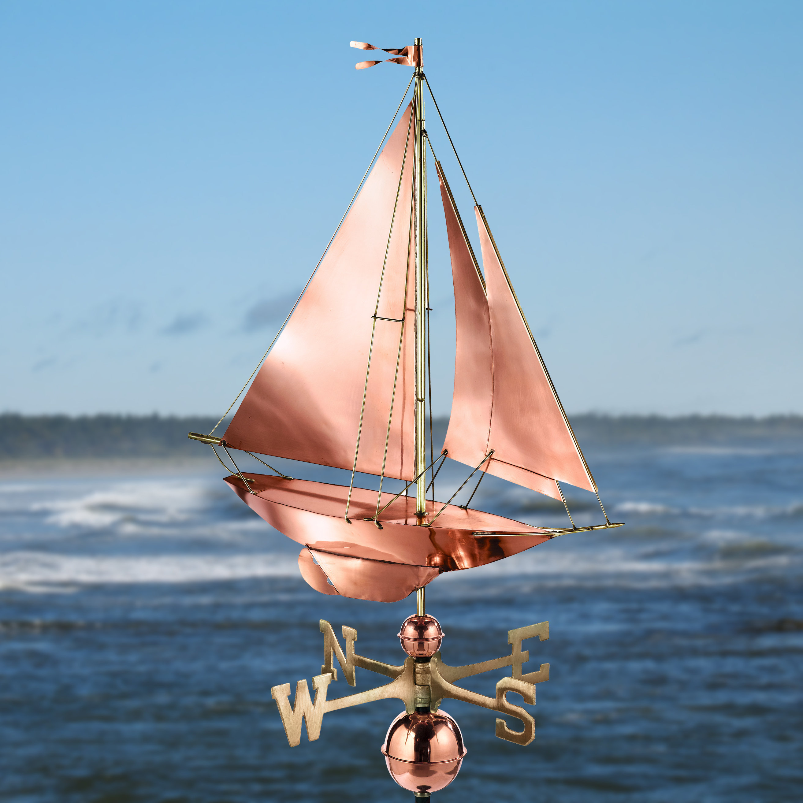 Breakwater Bay Ketter Racing Sloop Weathervane & Reviews | Wayfair