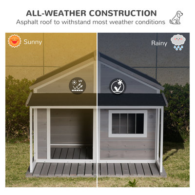 Archie & Oscar™ Mitzi Gray Wood Dog House | Wayfair