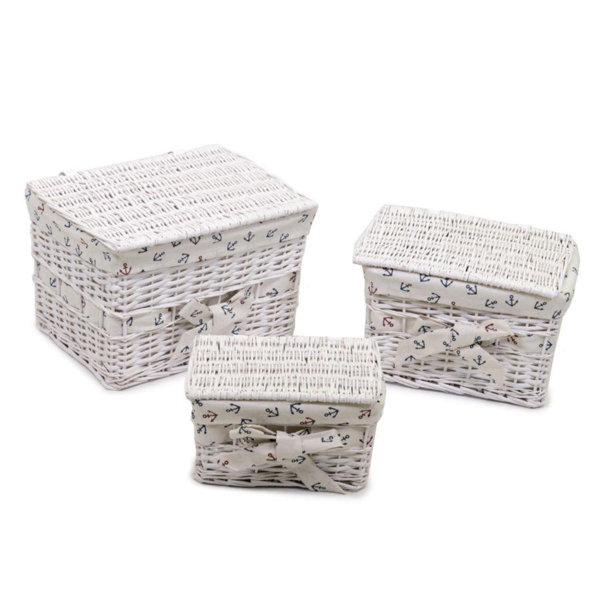 Longshore Tides Split Wicker 3 piece Basket Set | Wayfair.co.uk