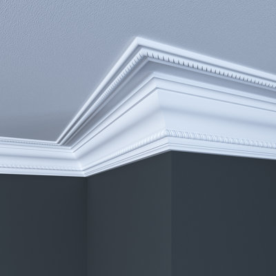 Ornamental Mouldings Hardwood Embossed Rope Detail Trim Moulding 1" H x ...