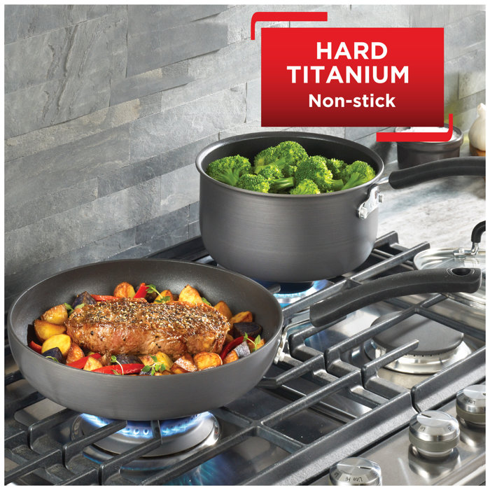 T-fal Ultimate Hard Anodized Aluminum Nonstick Cookware Set, 17 piece ...