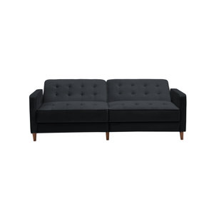 Corrigan Studio® Stetson 80" Velvet Square Arm Sofa Bed & Reviews | Wayfair