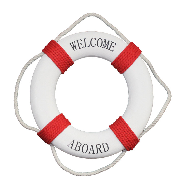 Longshore Tides Life Ring "Welcome Aboard" Wall Décor & Reviews | Wayfair
