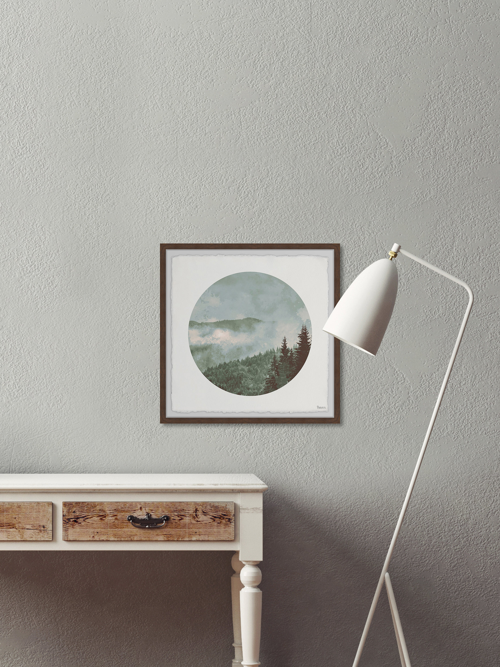 Union Rustic Round Forest Framed On Paper by Parvez Taj Photograph ...