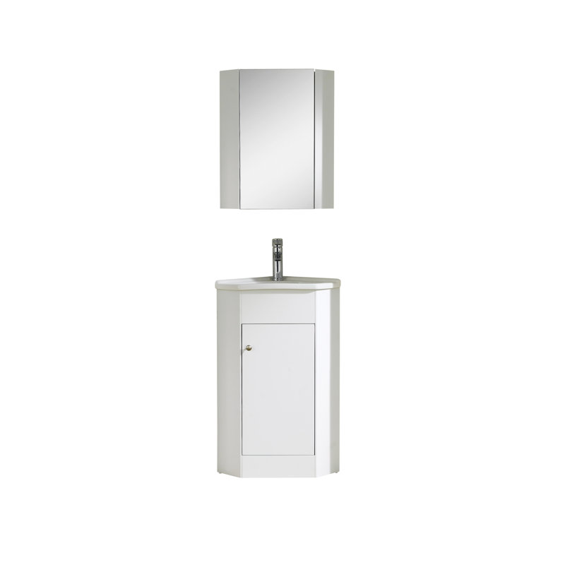 Ebern Designs Jorri 22'' Single Bathroom Vanity with Ceramic Vanity Top ...