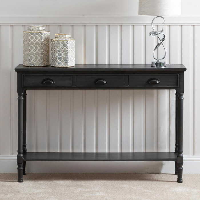 Three Posts 3 Drawer Console Table for Hallway & Living Room Furniture ...