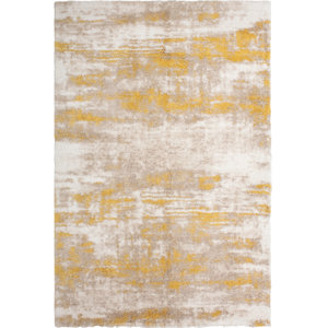 17 Stories Alban Performance Gold/Beige Rug & Reviews | Wayfair