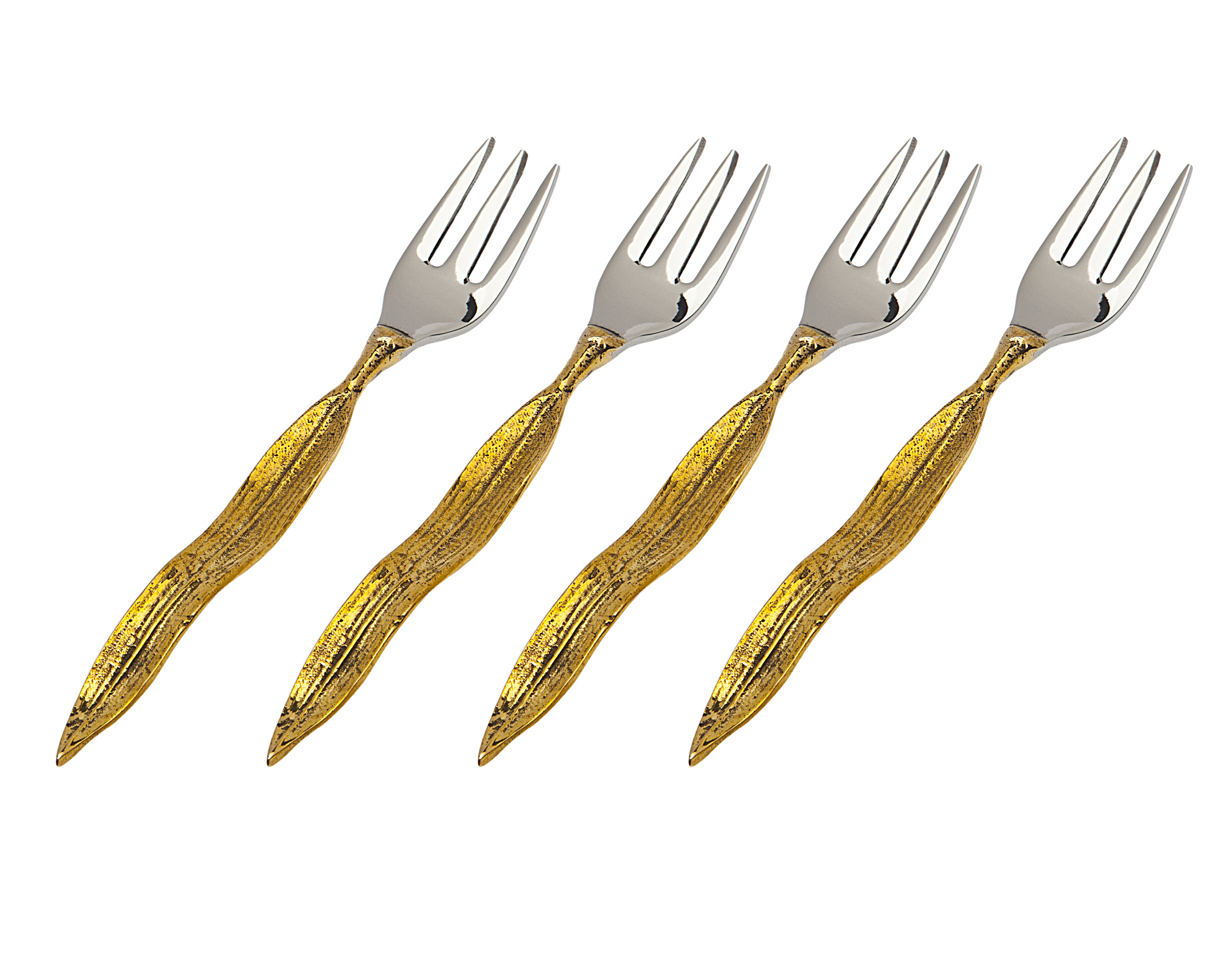 Godinger Silver Art Co Crumpled Leaf Dessert Forks | Wayfair
