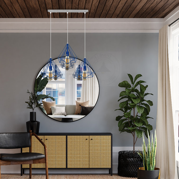 George Oliver Tooborac 3-Light Kitchen Island Geometric Pendant ...