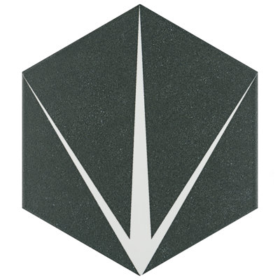 Merola Tile Trident 9" W x 10" L Porcelain Patterned Wall & Floor Tile ...