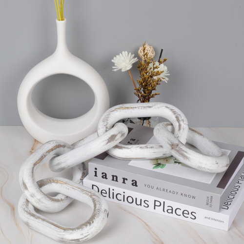 Dakota Fields Wood Chain Link Decor Sculpture & Reviews | Wayfair