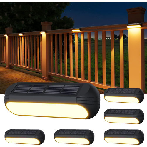 WdtPro Black Low Voltage Solar Powered Integrated LED Step Light Pack ...