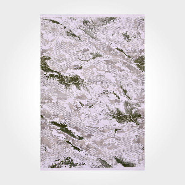 17 Stories Bespoky Ryan Cream Abstract Knitwear Wool And Cotton Yarn ...