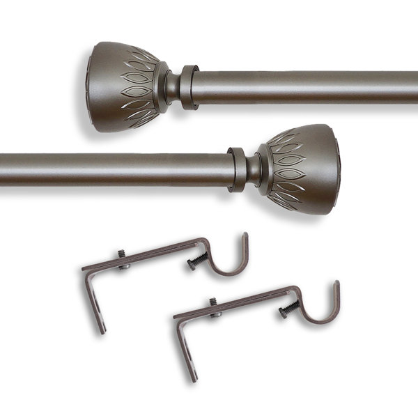 Red Barrel Studio® Overall Width x 1'' Diameter Single Curtain Rod ...