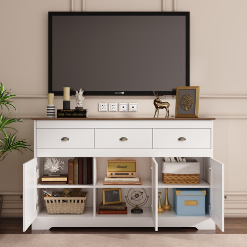 Ebern Designs Jenna 53.5" Wide 3 Drawer Sideboard & Reviews - Wayfair ...