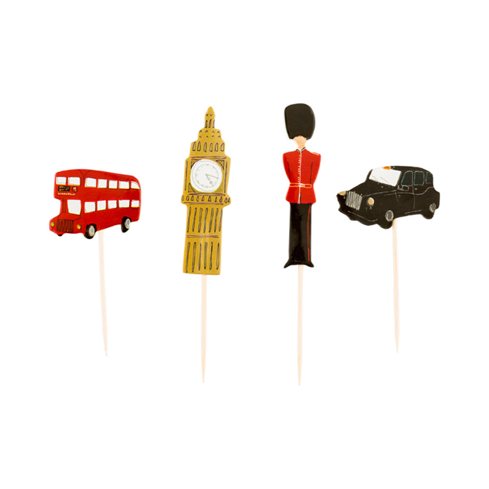 Restaurantware Top Cake Assorted Paper London Big Ben Cake Topper - 4 1 ...