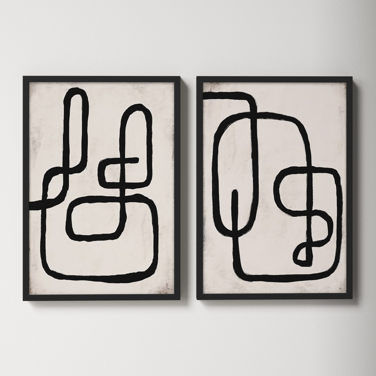 AllModern Linework by Studiom - 2 Piece Single Picture Frame Painting ...