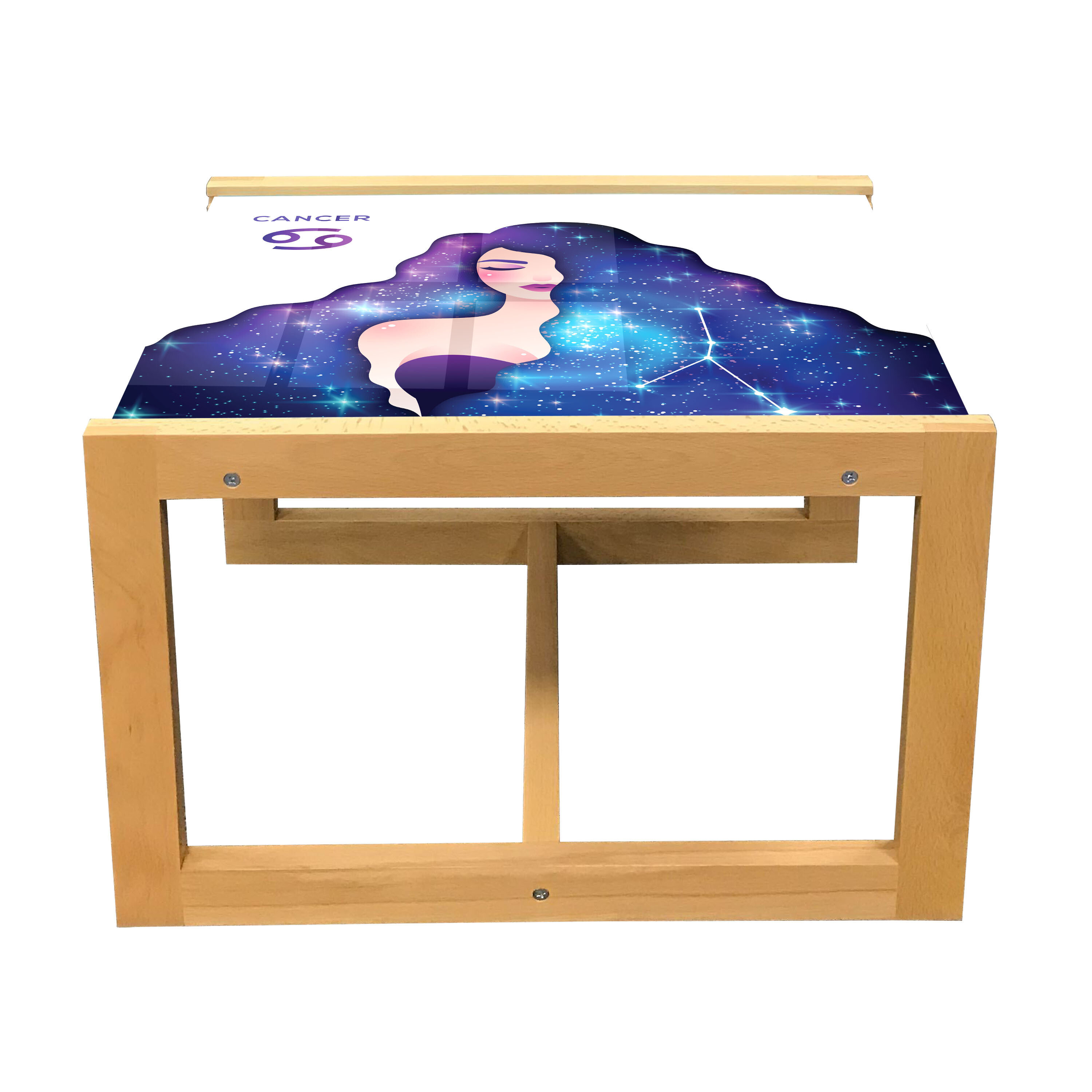 East Urban Home Celestial Coffee Table, Cancer Zodiac With Long Wavy ...