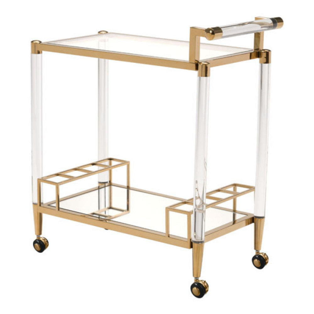 Mercer41 Elmdale Metal Bar Cart | Wayfair