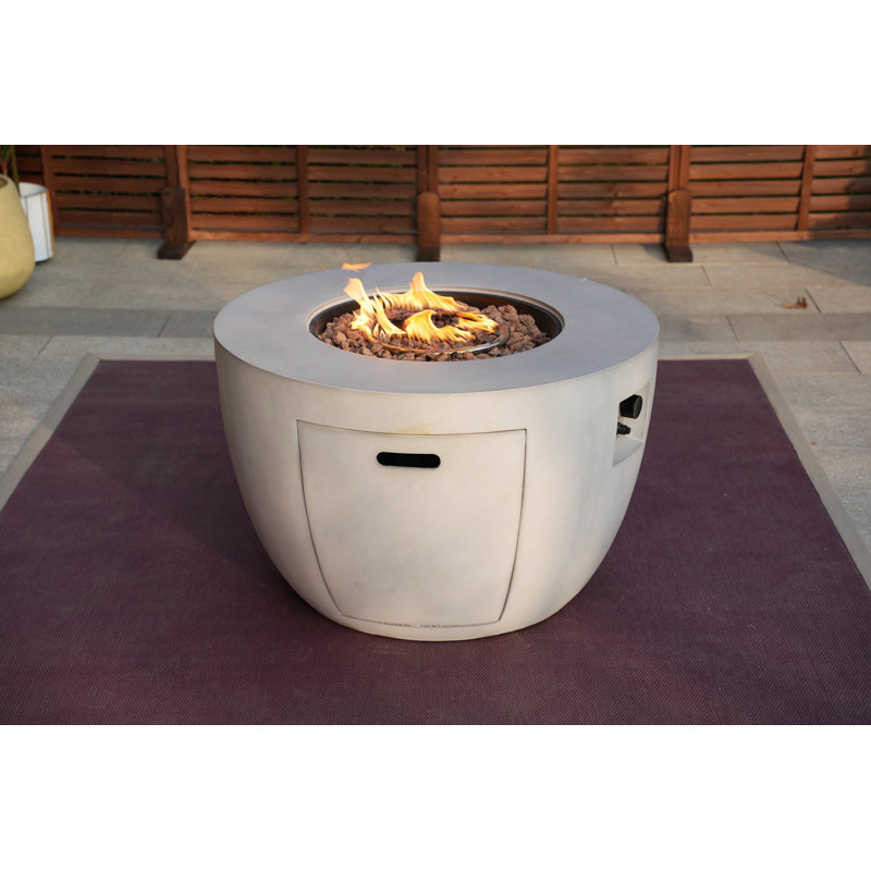 DirectWicker Pauland 23.8'' H x 36'' W Propane Outdoor Fire Pit Table ...