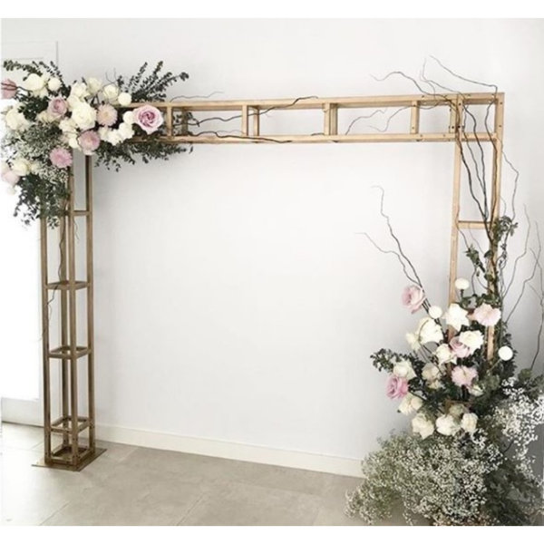 Everly Quinn 7.2Ft Metal Bridge Arch Wedding Arch Backdrop Stand For ...
