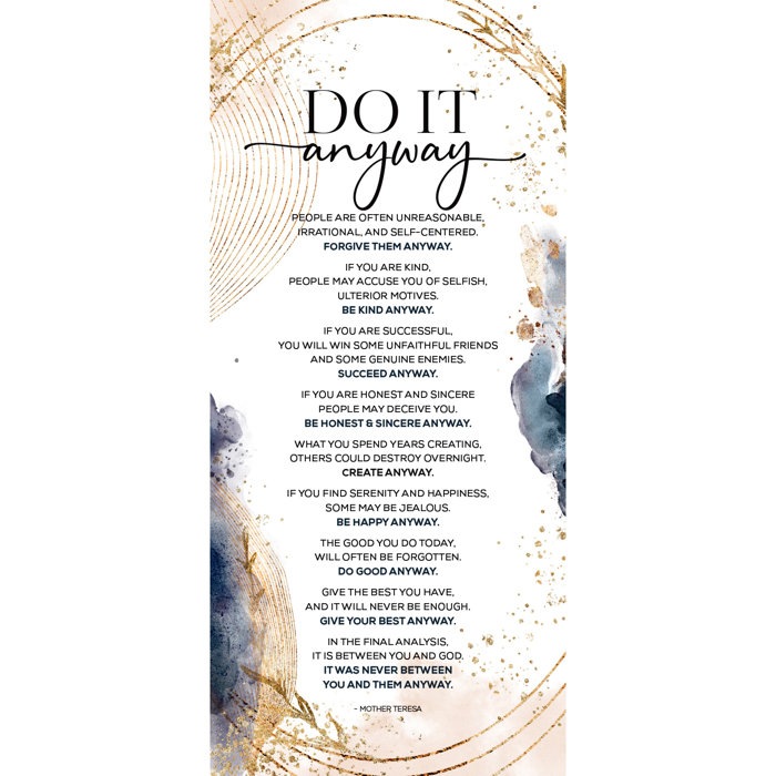 House of Hampton® Do it Anyway Wall Décor & Reviews - Wayfair Canada