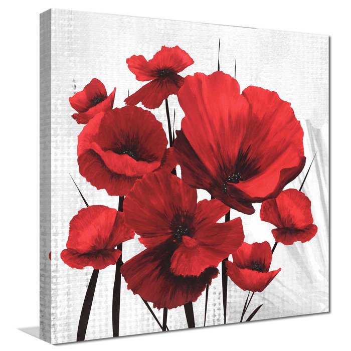 Ebern Designs Big Red Poppies I On Canvas Graphic Art | Wayfair
