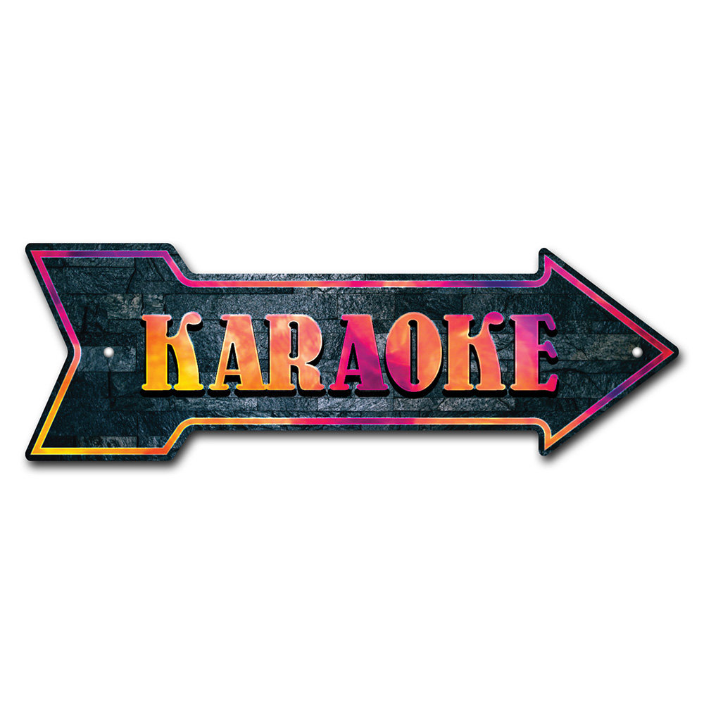 SignMission Karaoke Arrow Removable Decal Funny Home Décor 18" Wide ...