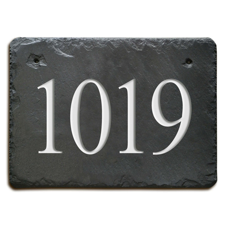 The Slate Masons Slate 1-Line Wall Address Plaque & Reviews | Wayfair