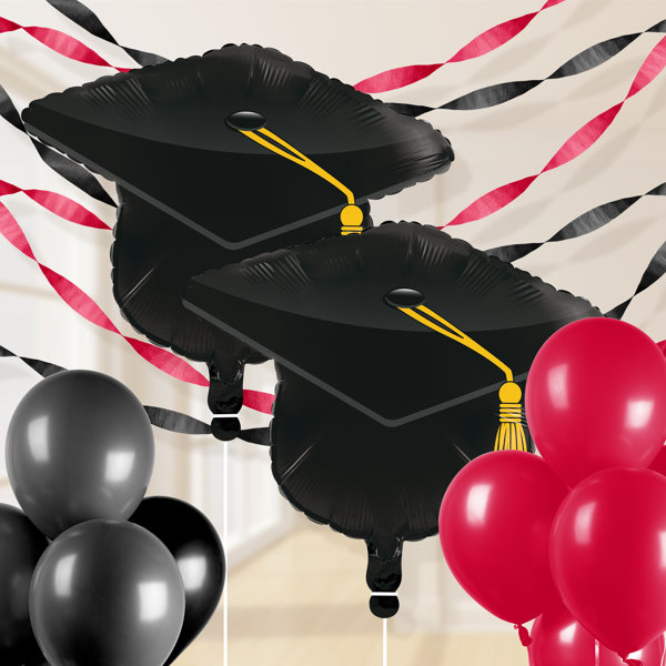 Creative Converting Red Graduation Balloon Decorations Kit | Wayfair