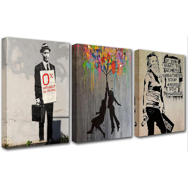 Trinx 3 Piece Wrapped Canvas Graphic Art Set | Wayfair