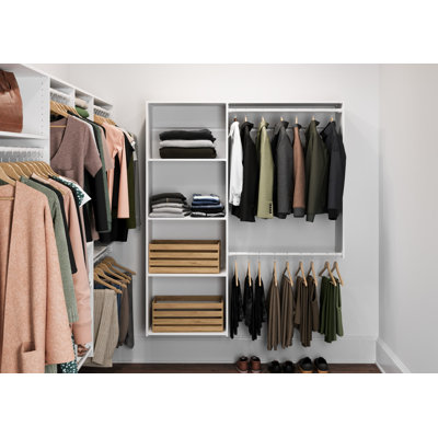 Dotted Line™ Grid 120" W Closet System Corner System & Reviews | Wayfair