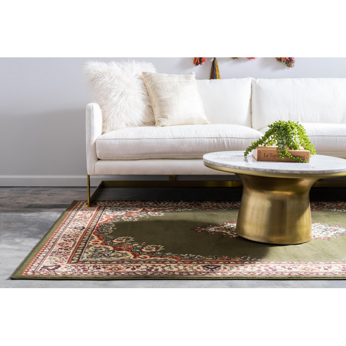 World Menagerie Balthrop Performance Green Rug & Reviews | Wayfair