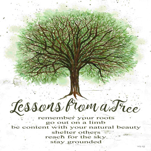 Trinx Lessons From A Tree by Cindy Jacobs - Wrapped Canvas Textual Art ...