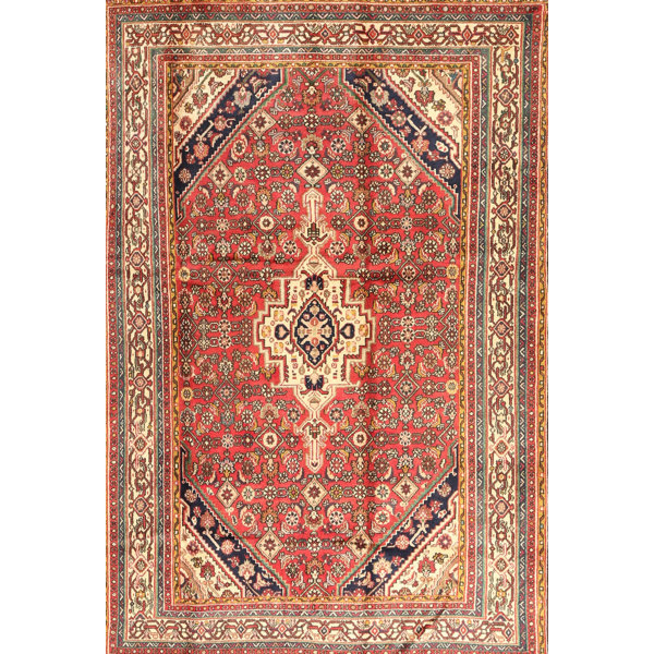 Bungalow Rose Mehroon/Brown/Cream Rug | Wayfair