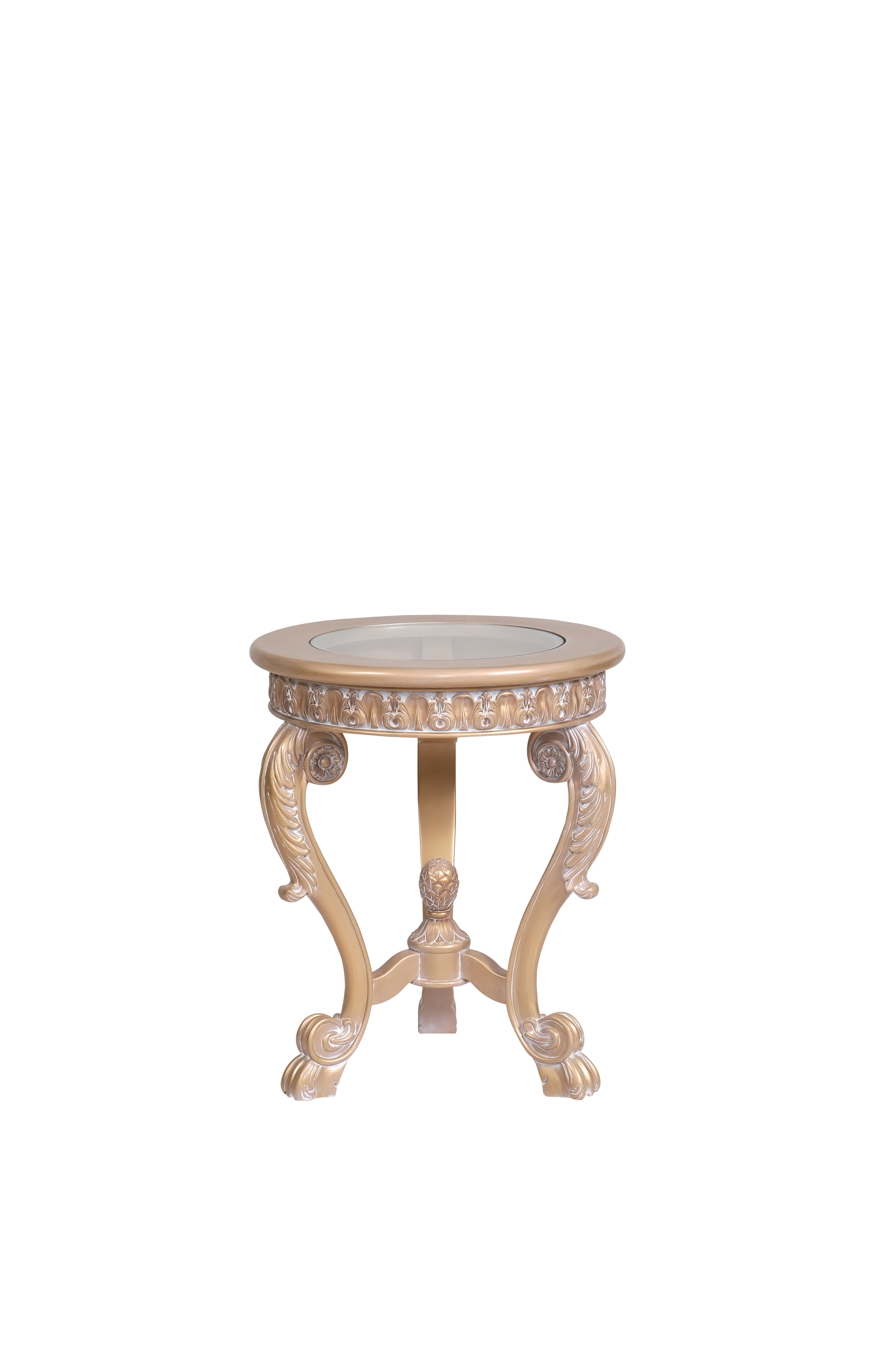 EuropeanFurniture Valentina 25'' Tall Glass 3 Legs End Table | Wayfair