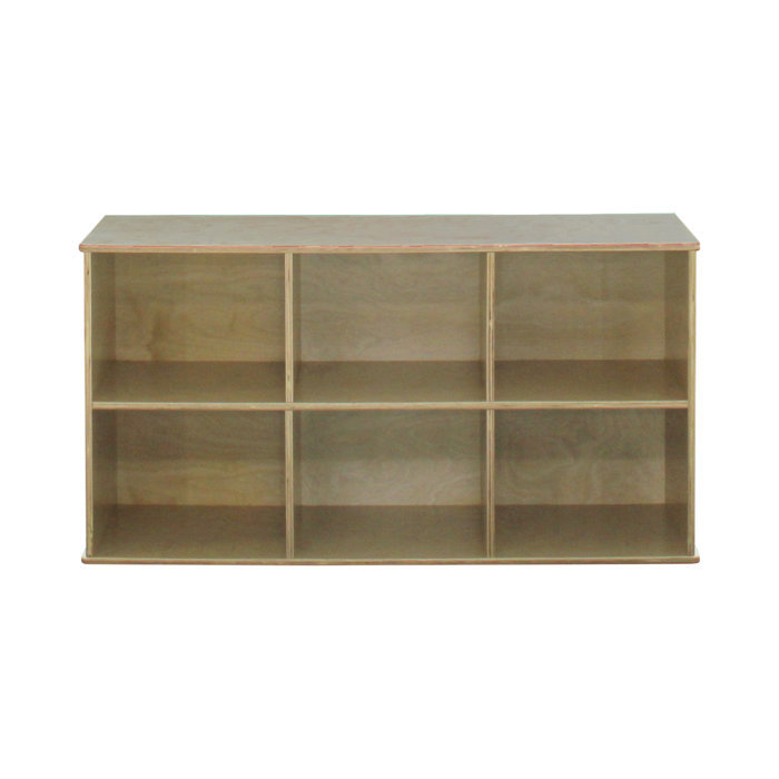 Factory Direct Partners Birch Furniture 6-Compartment Shelving Unit ...