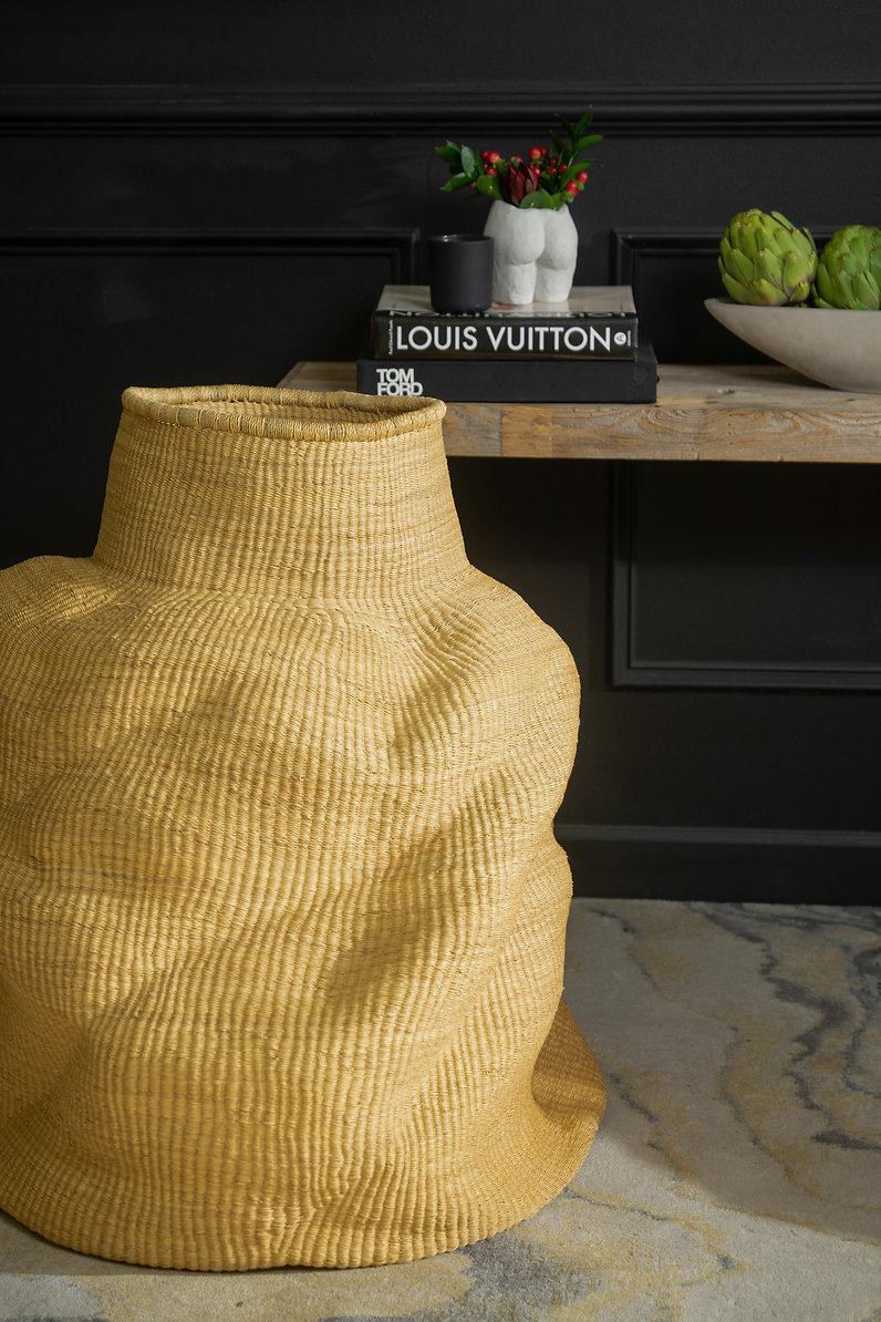 Sonder & Holliday Bossa Handmade Rattan Floor Vase | Wayfair