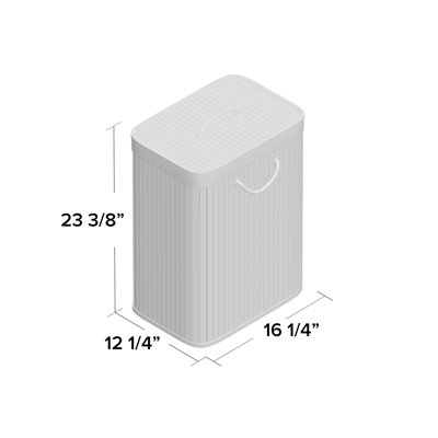 Rebrilliant Bamboo Rectangular Laundry Hamper & Reviews | Wayfair