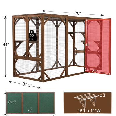 Tucker Murphy Pet™ Chamika Outdoor Playpen Cat Cage Catio & Reviews ...