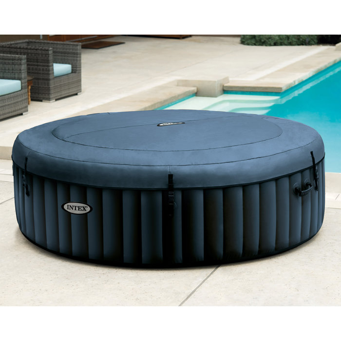 Intex 6 - Person 170 - Jet Round Inflatable Hot Tub in Dark Blue | Wayfair