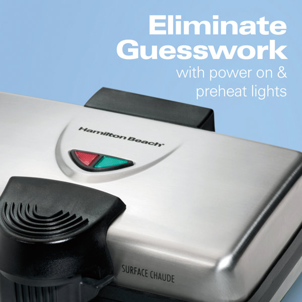 Hamilton Beach® Belgian Style Waffle Baker Non-Stick Waffle Maker Grids ...