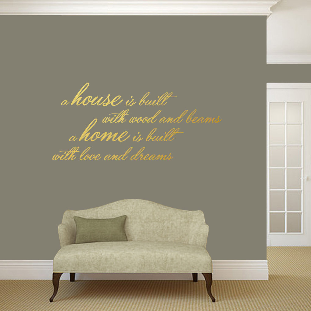 Charlton Home® A House Is Built Wall Decal & Reviews | Wayfair