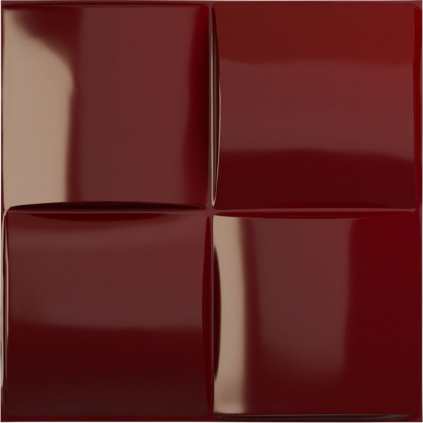 PCI Enterprises Smith 19.63" x 19.63" 3D Wall Panel in Red | Wayfair