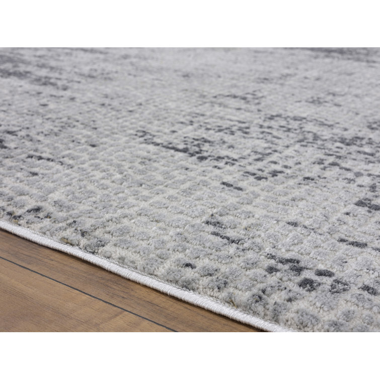 17 Stories Valery Machine Woven / Power Loomed Gray Rug | Wayfair