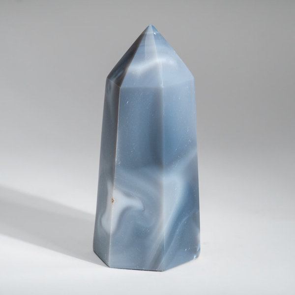 Astro Gallery of Gems Genuine Polished Blue Agate Point From Madagascar ...