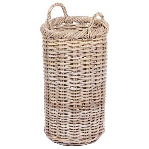 Red Hamper Tapered Tall Round Wicker with Handles | Wayfair.co.uk
